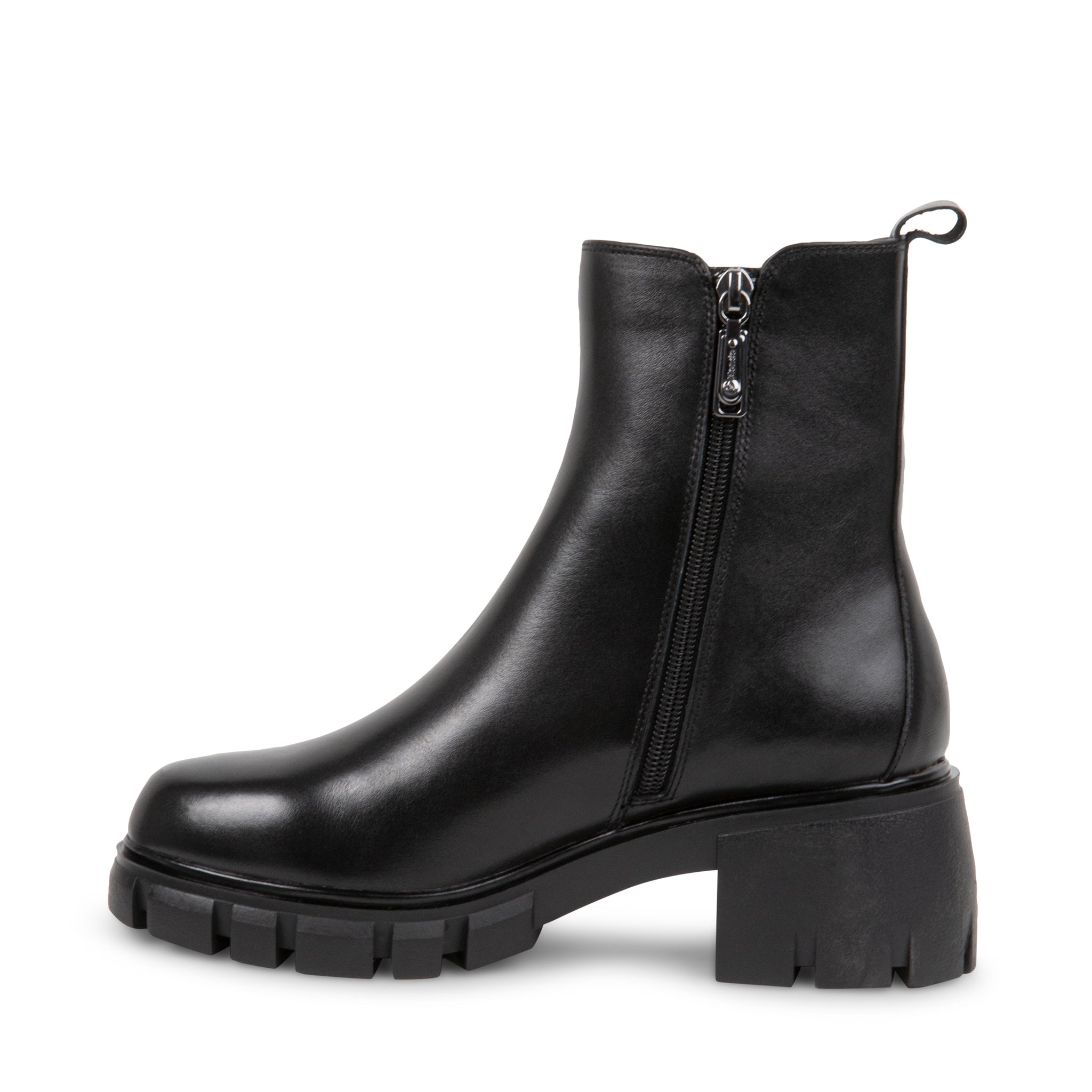 HEATHER Black Leather Ankle Boot | Women's Waterproof Boots – Blondo